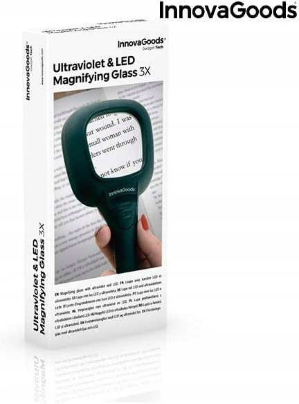 Lupa com Luz Led e Ultravioleta 3X Innovagoods - TV LAR